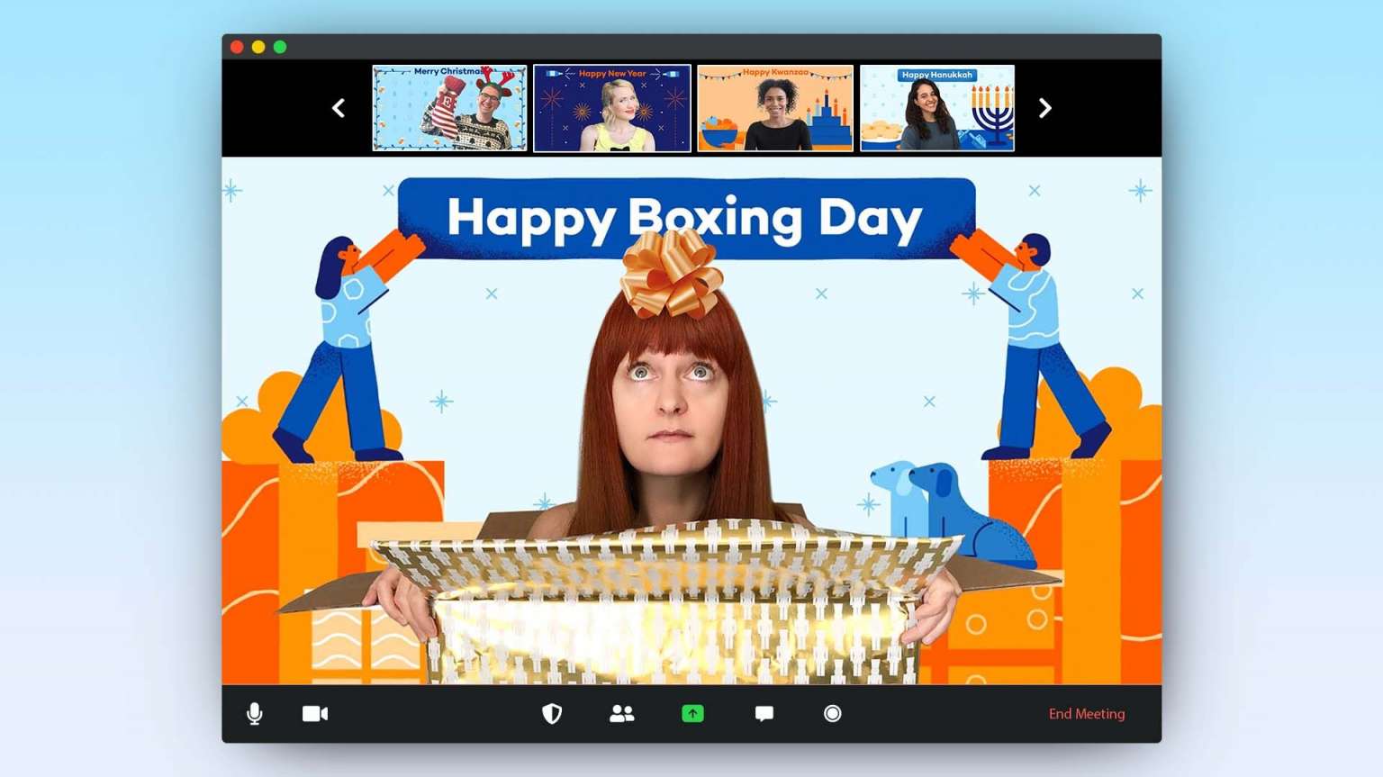 Custom Zoom Backgrounds for the Holidays - Panda Security