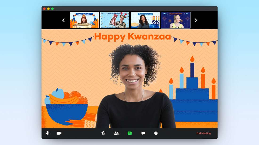 Custom Zoom Backgrounds for the Holidays - Panda Security