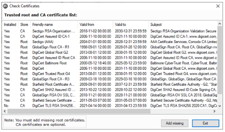 PSInfo Check Certificates Tool - Technical Support - Panda Security